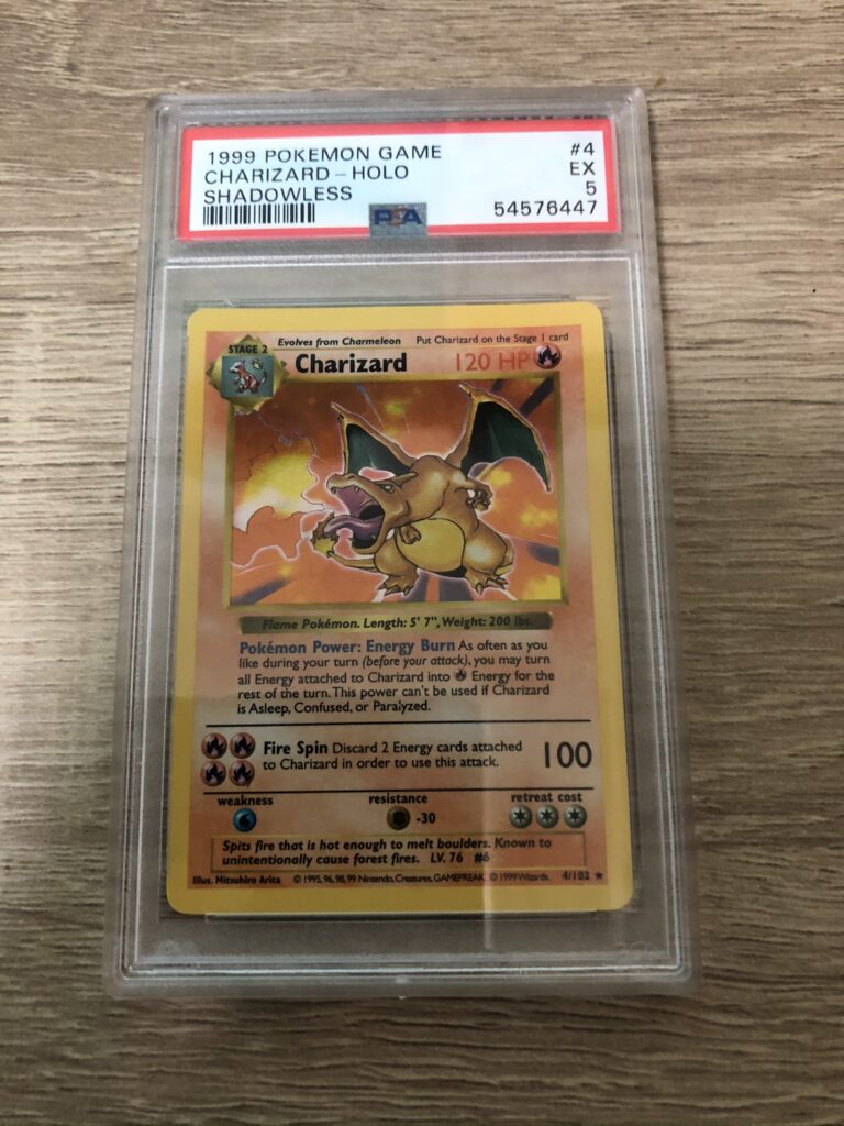 Shadowless Charizard PSA 5 – 2nd one – Collector Heuson